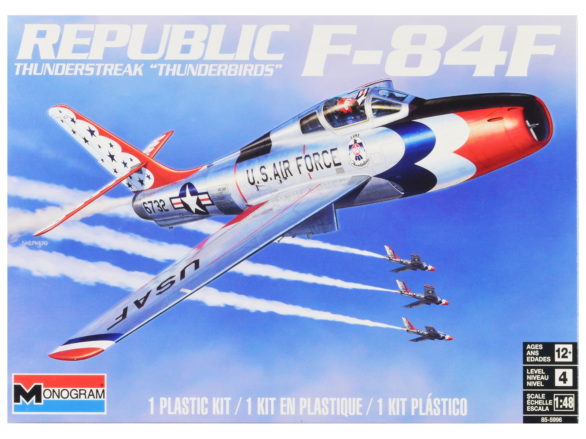Level 4 Model Kit Republic F-84F Thunderstreak Aircraft "US Air Force ...