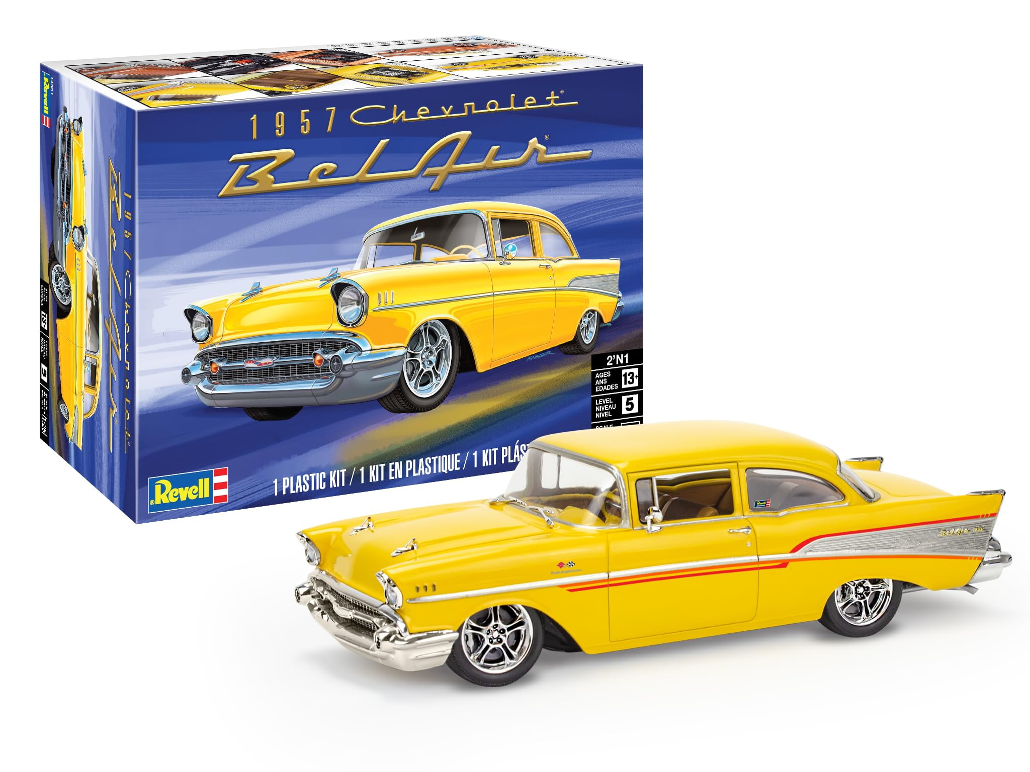 Revell Level 5 Model Kit 1957 Chevrolet Bel Air 2-in-1 Kit 1/25 Scale ...
