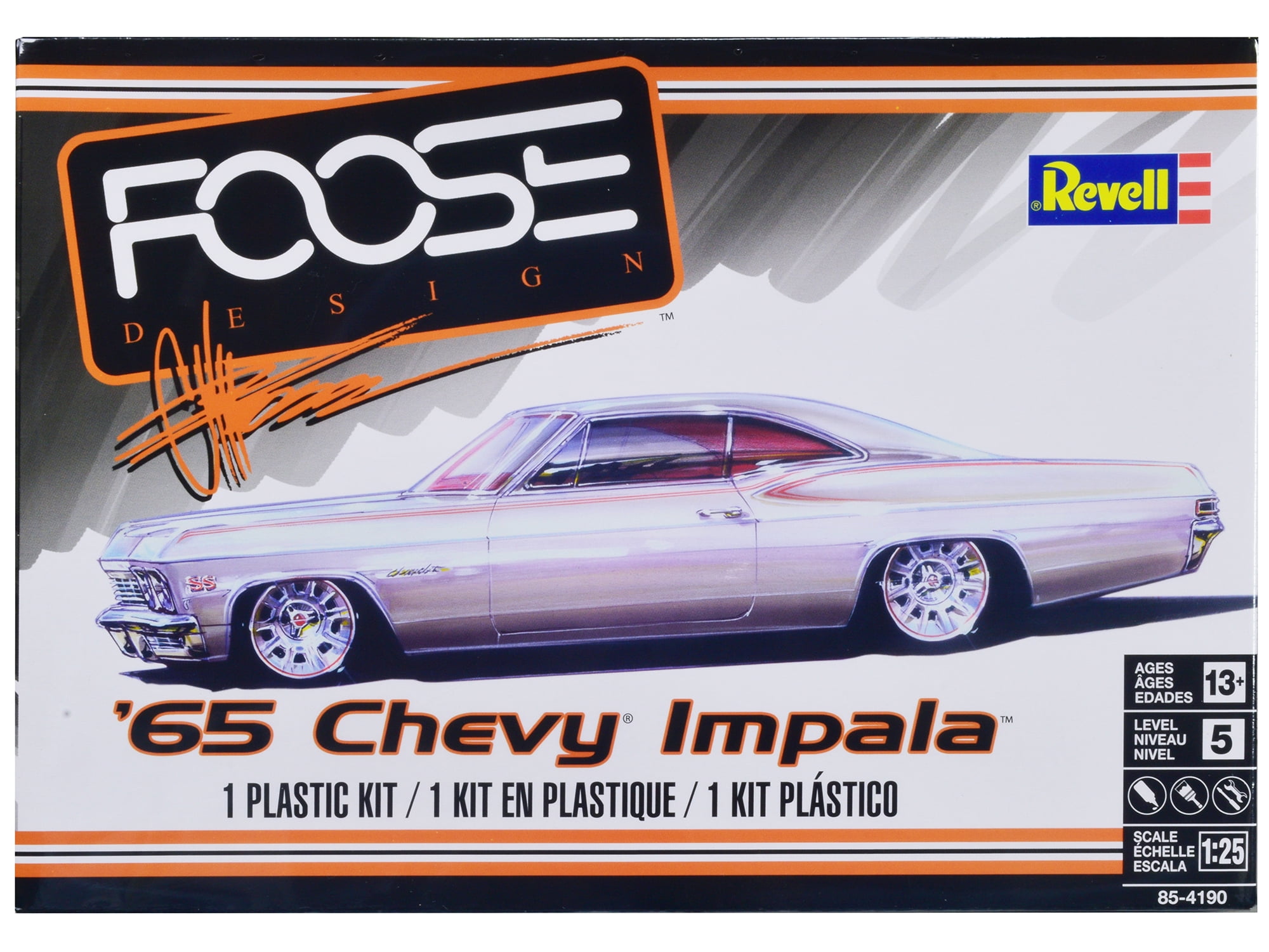 Level 5 Model Kit 1965 Chevrolet Impala "Foose Designed" 1/25 Scale ...