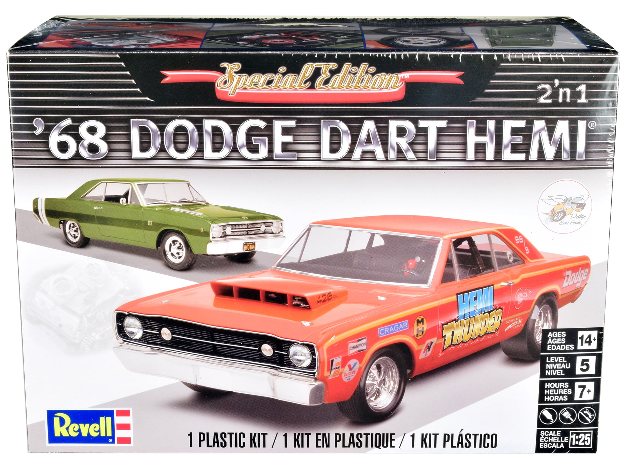 Level 5 Model Kit 1968 Dodge Dart HEMI 2-in-1 Kit 1/25 Scale Model by ...