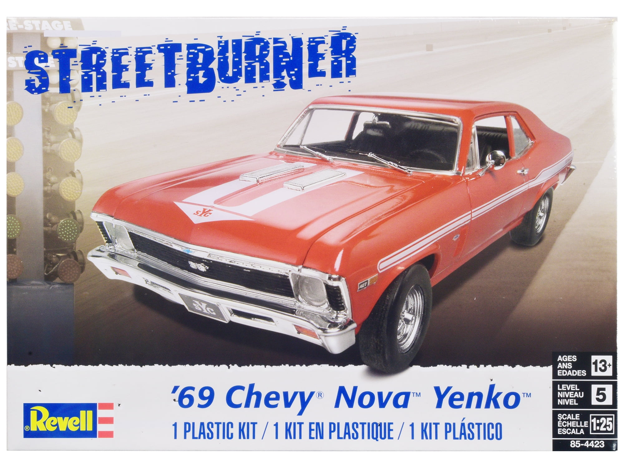 Level 5 Model Kit 1969 Chevrolet Nova Yenko "Street Burner" 1/25 Scale ...