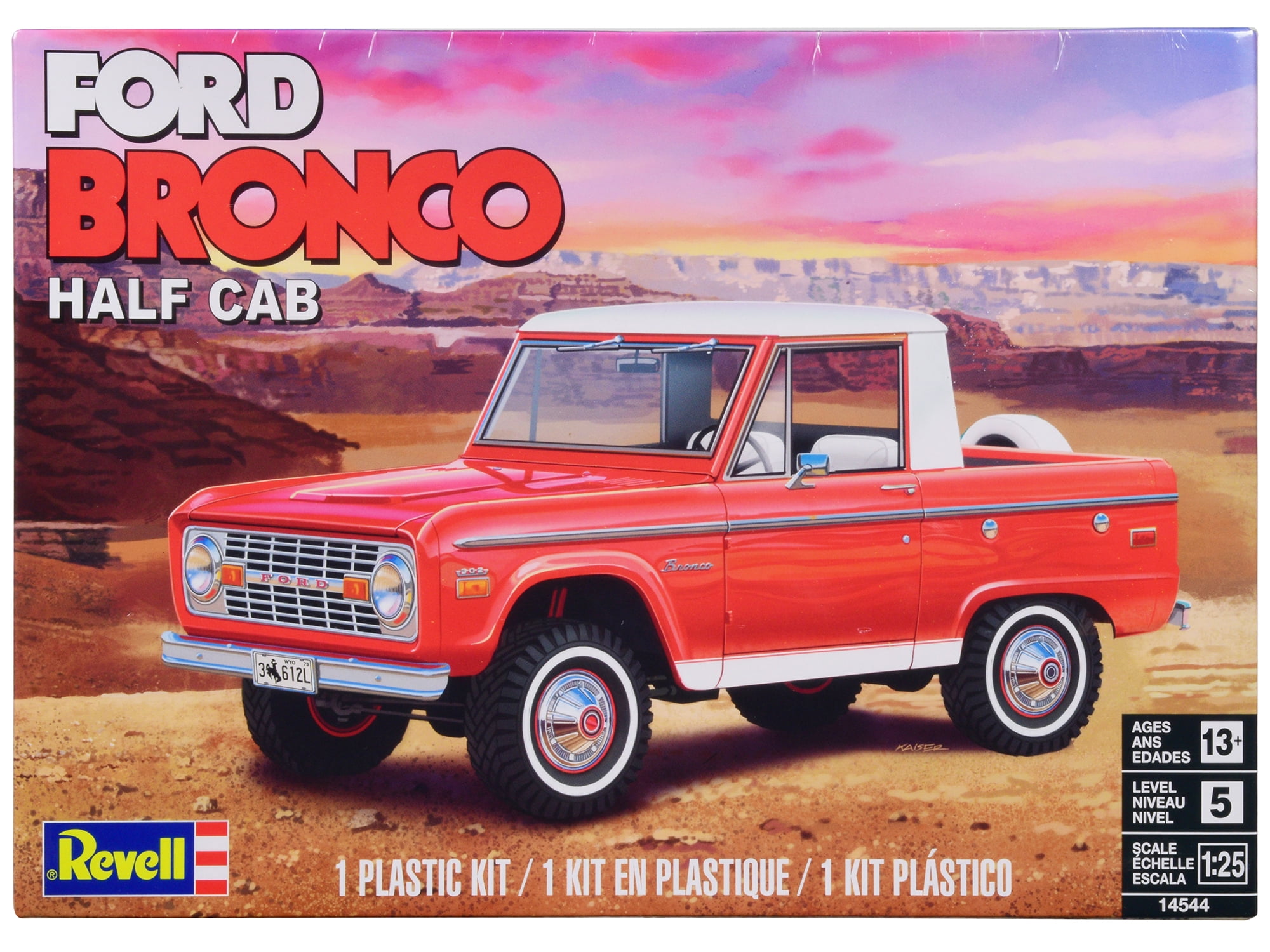 Level 5 Model Kit Ford Bronco Half Cab 1/25 Scale Model by Revell ...