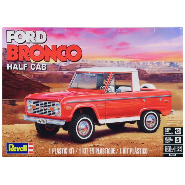 Level 5 Model Kit Ford Bronco Half Cab 1/25 Scale Model by Revell ...