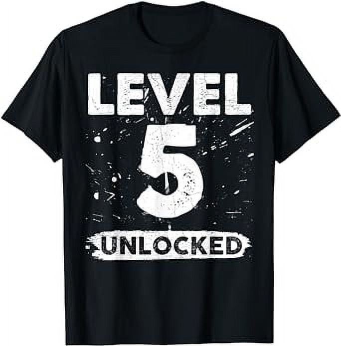 Level 5 Unlocked 5th wedding anniversary 5 years T-Shirt - Walmart.com