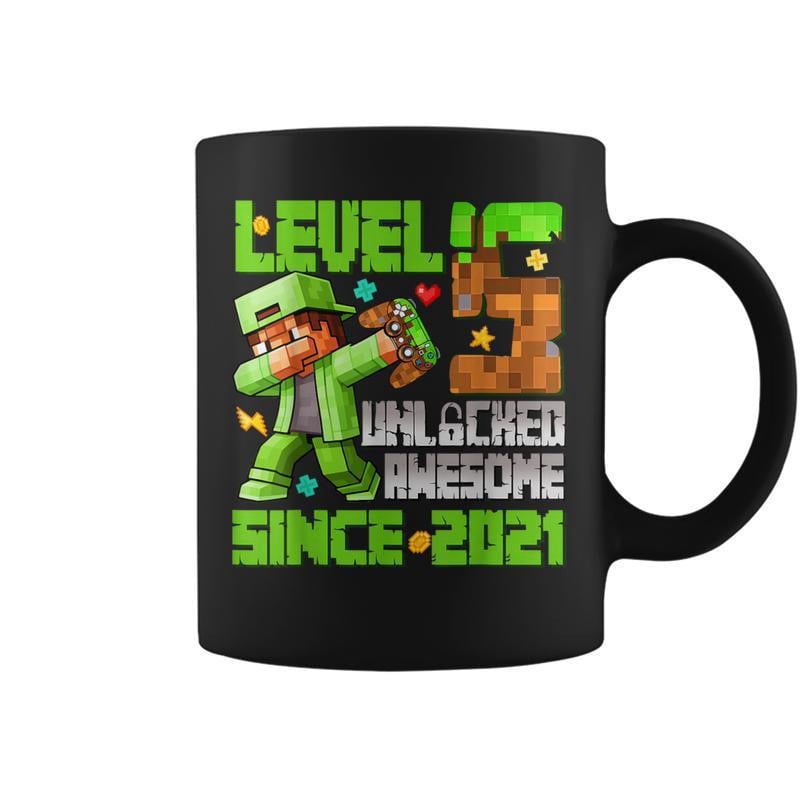 Level 5 Unlocked Awesome Since 2021 5Th Birthday Game Boys Coffee Mugs ...