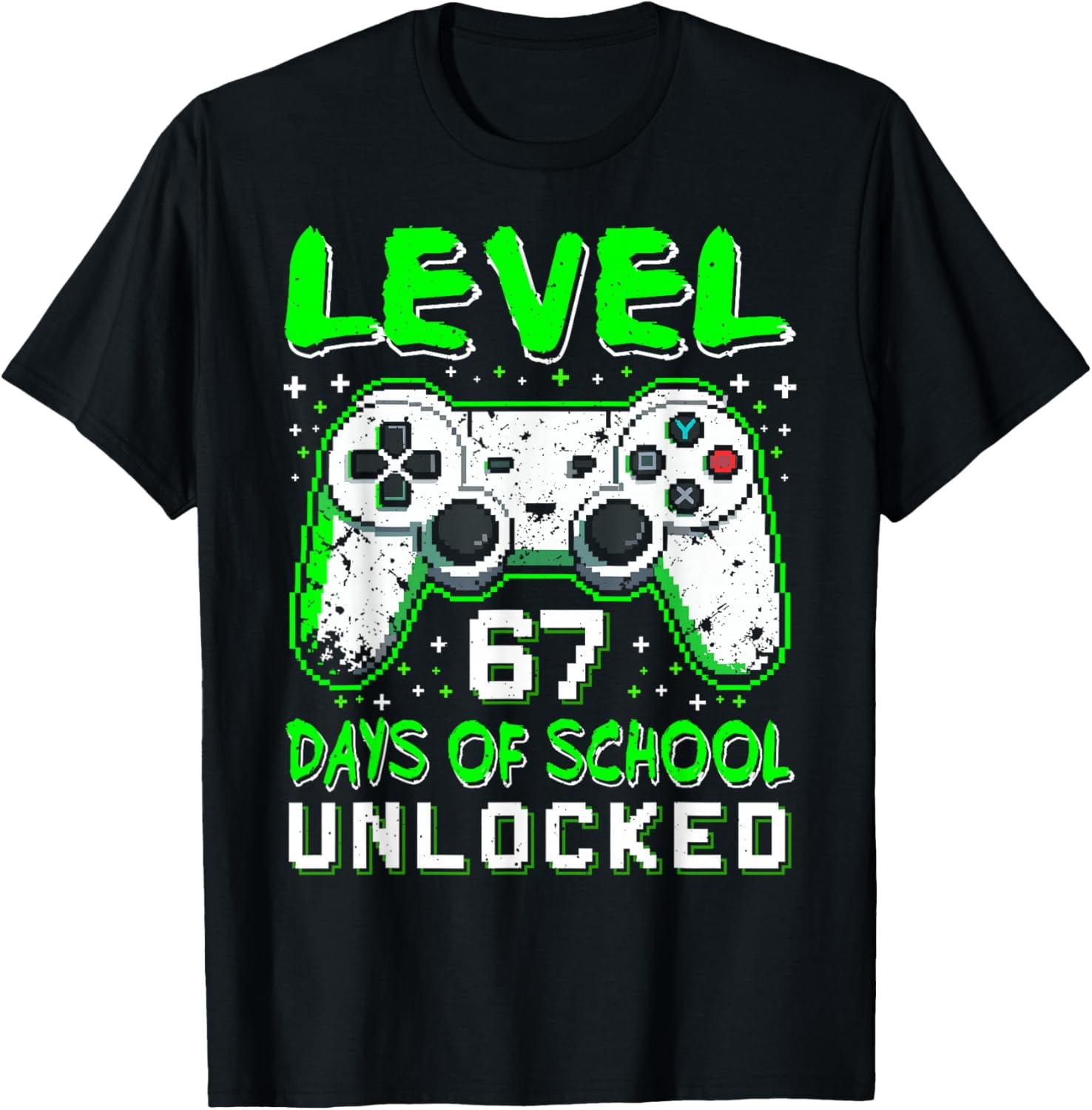 Level 67 Days of School Unlocked 67th Day of School Adult T-shirt ...