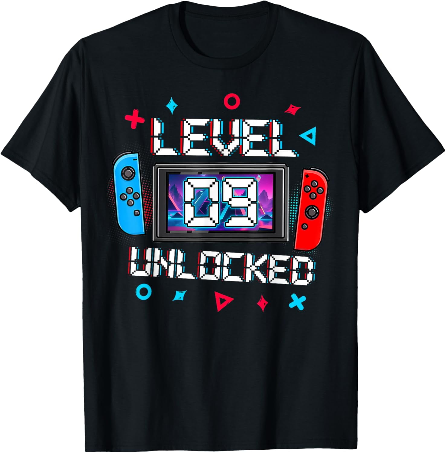 Level 9 Unlocked Gamer 9th Birthday Gift Video Game Boys T-Shirt ...