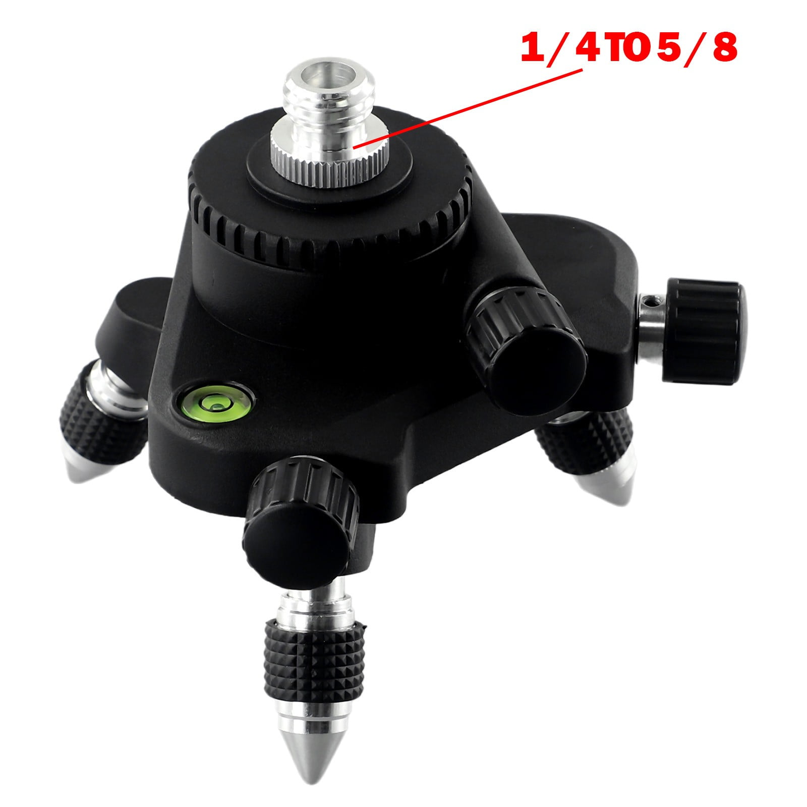 Level Base Adjustable Rotation Meter Tripod Bracket 1/4" Interface with ...