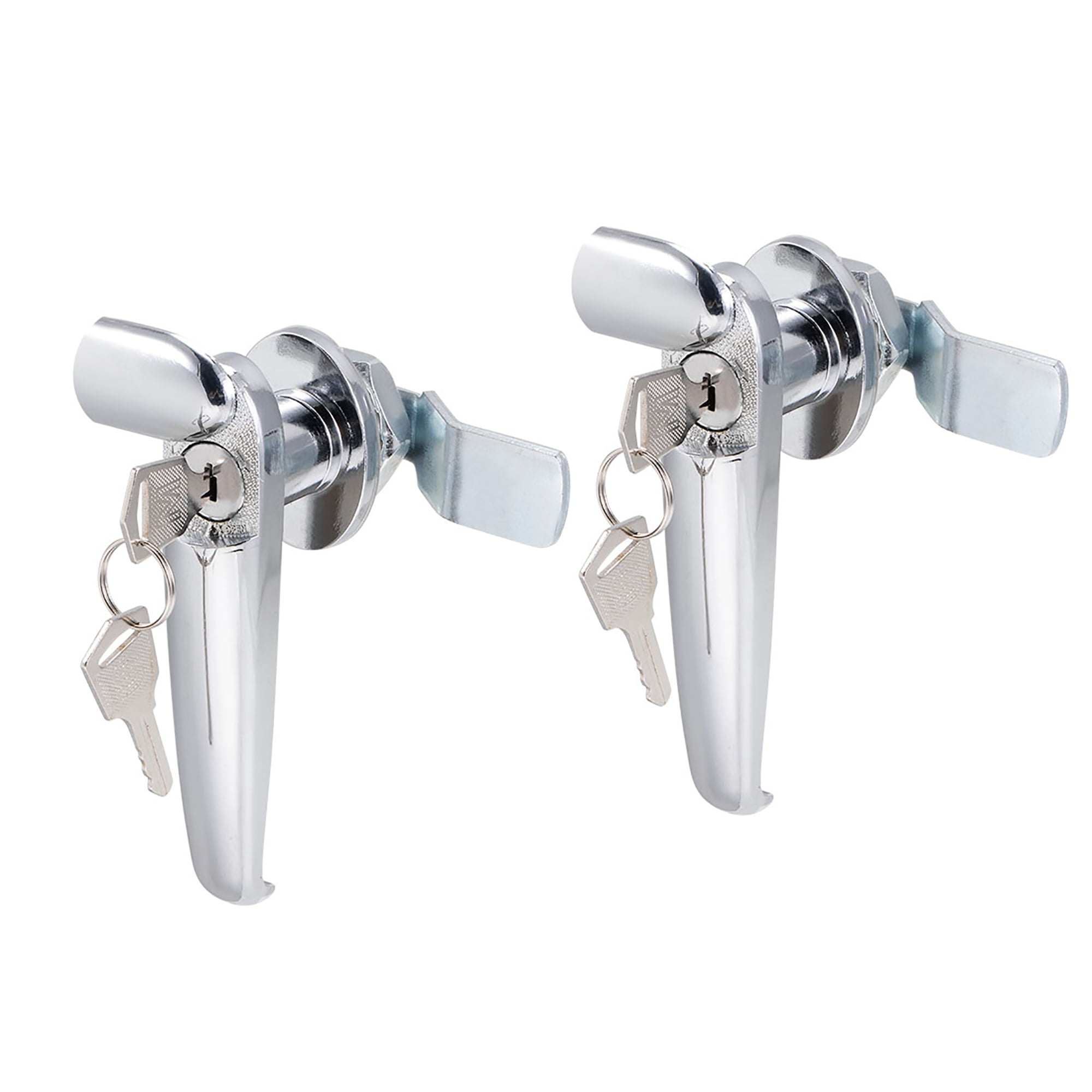 Level Handle Cam Lock L Shape with w Keys Zinc Alloy Chrome Plated ...