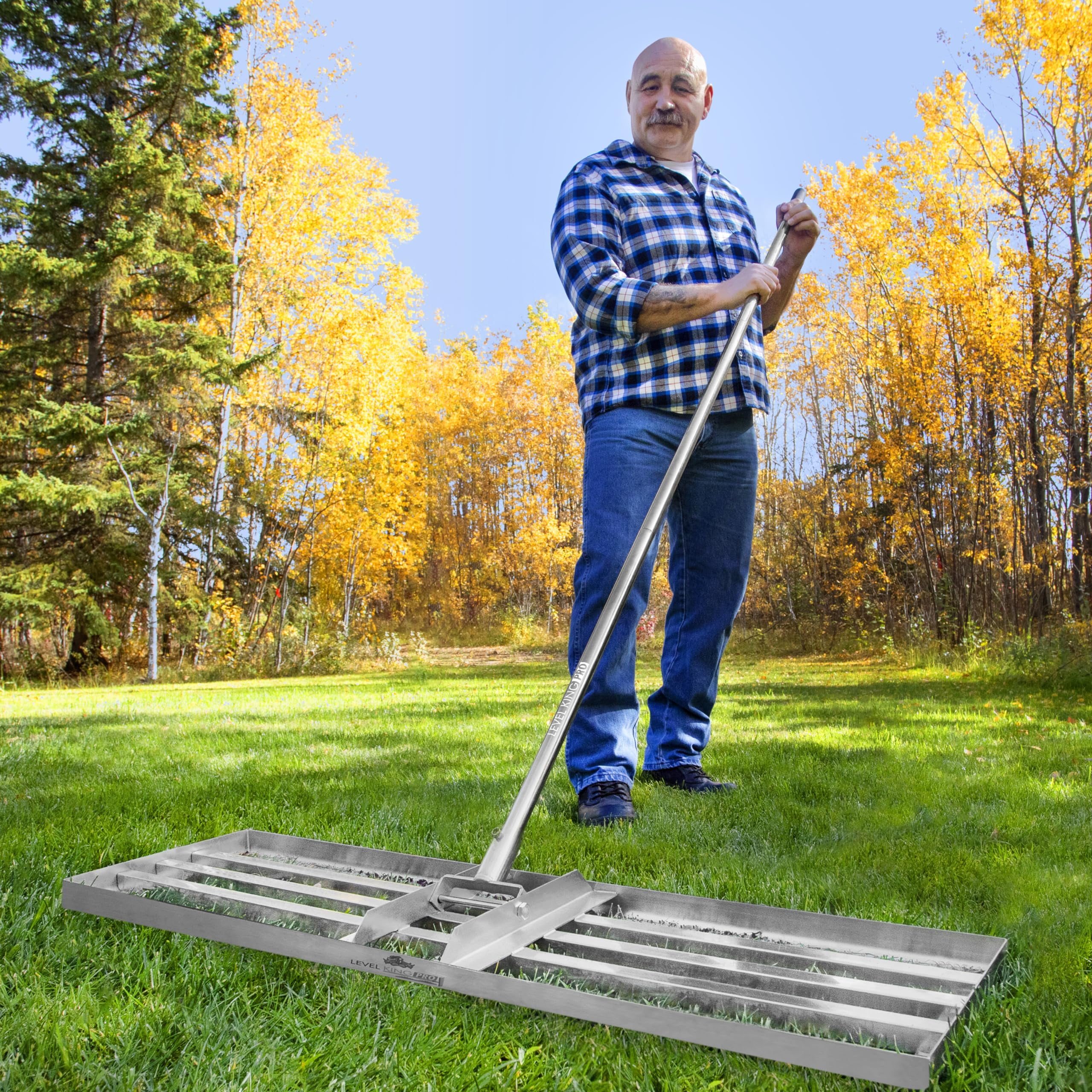 Level King Pro 36''x10'' Lawn Leveling Rake – Premium Lawn Leveler Tool ...