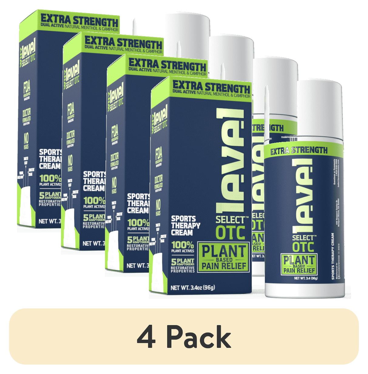 (4 pack) Level Select OTC Sports Therapy Cream; Topical Pain Relief 3 ...