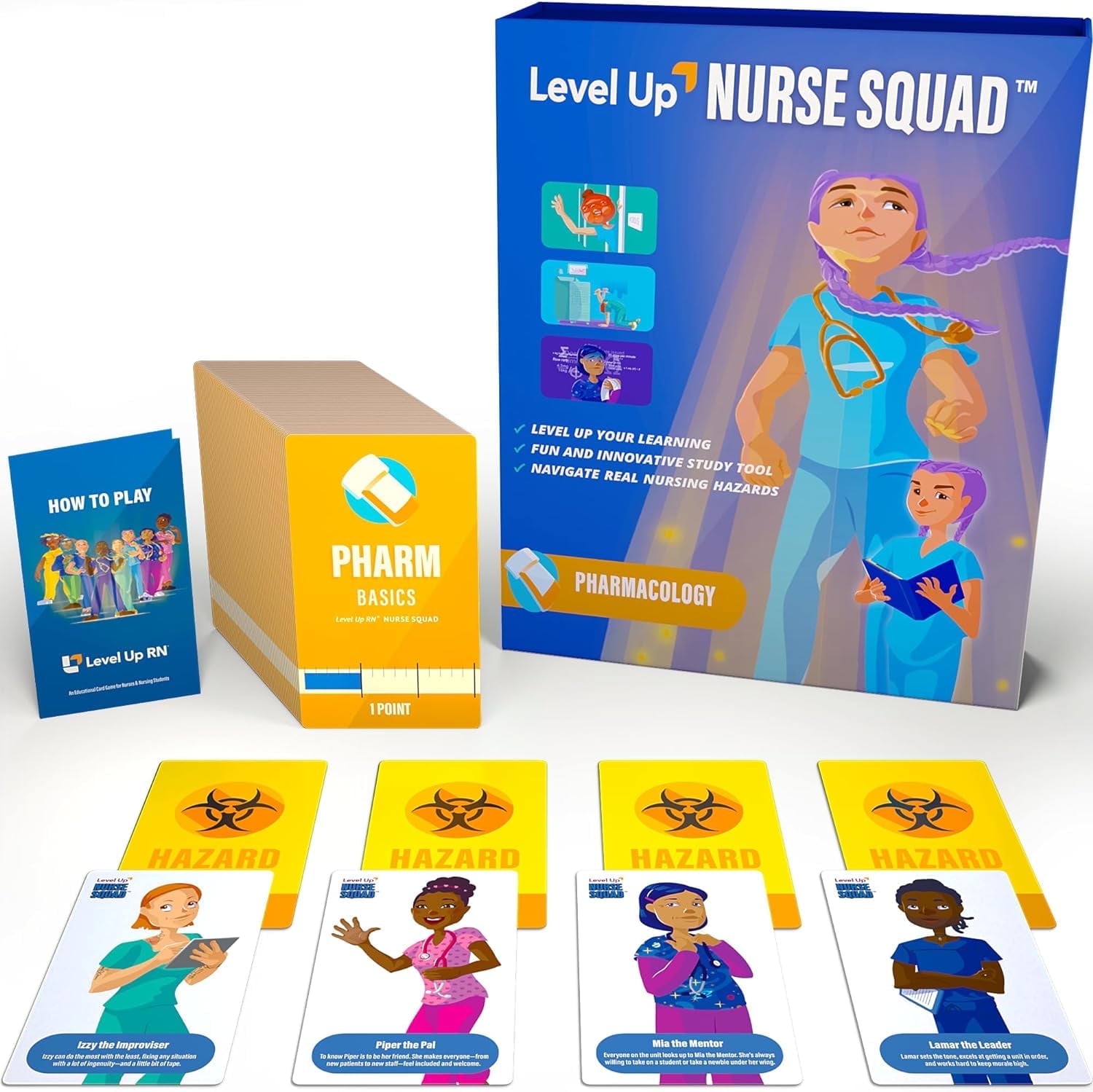 Level UP RN Pharmacology Flash Cards Game – Nursing School Exam Prep ...