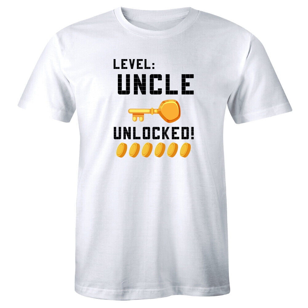 Level Uncle Unlocked Men's Shirt Surprise Announcement Uncle To Be Gift ...