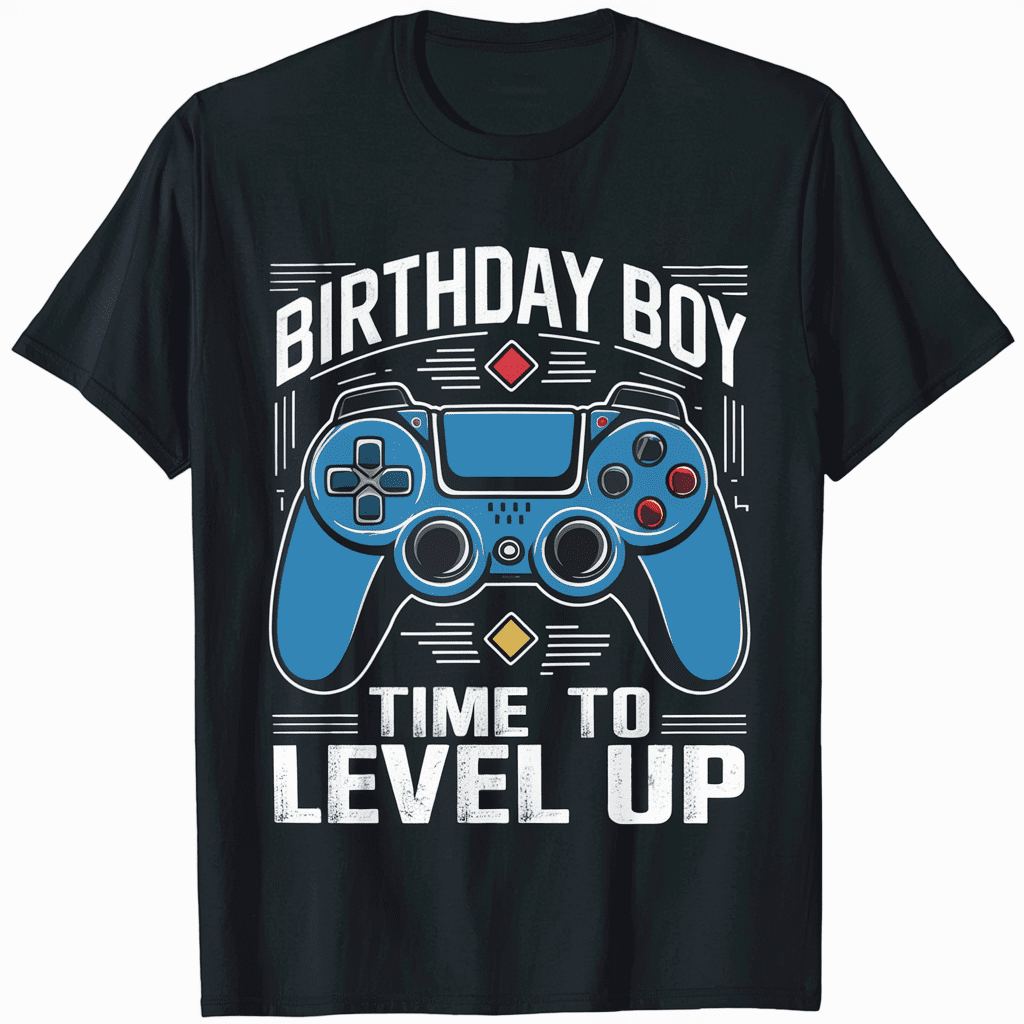 Level Up Birthday Boy Gamer's Adventure Tee - Walmart.com