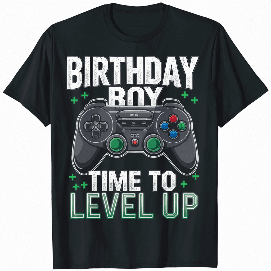 Level Up Birthday Boy Gaming Adventure Shirt - Walmart.com