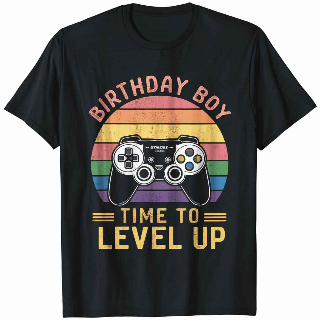 Level Up Birthday Boy Gaming Adventure Shirt - Walmart.com