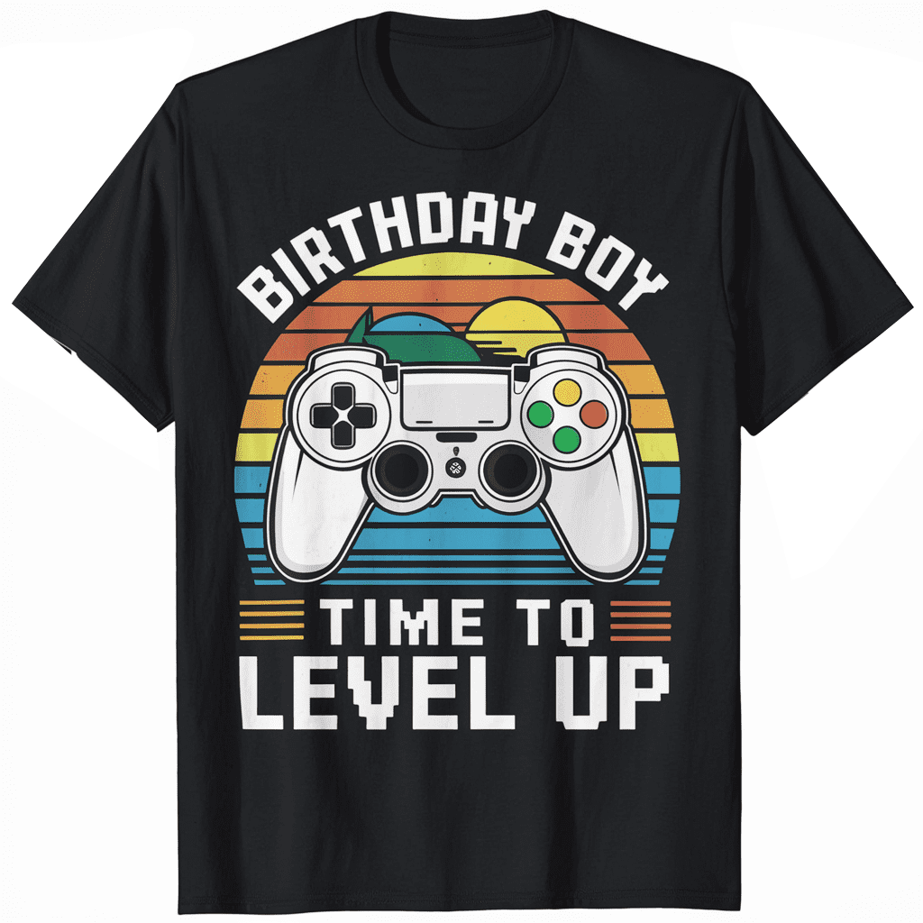 Level Up Birthday Boy Gaming Party T-Shir - Walmart.com