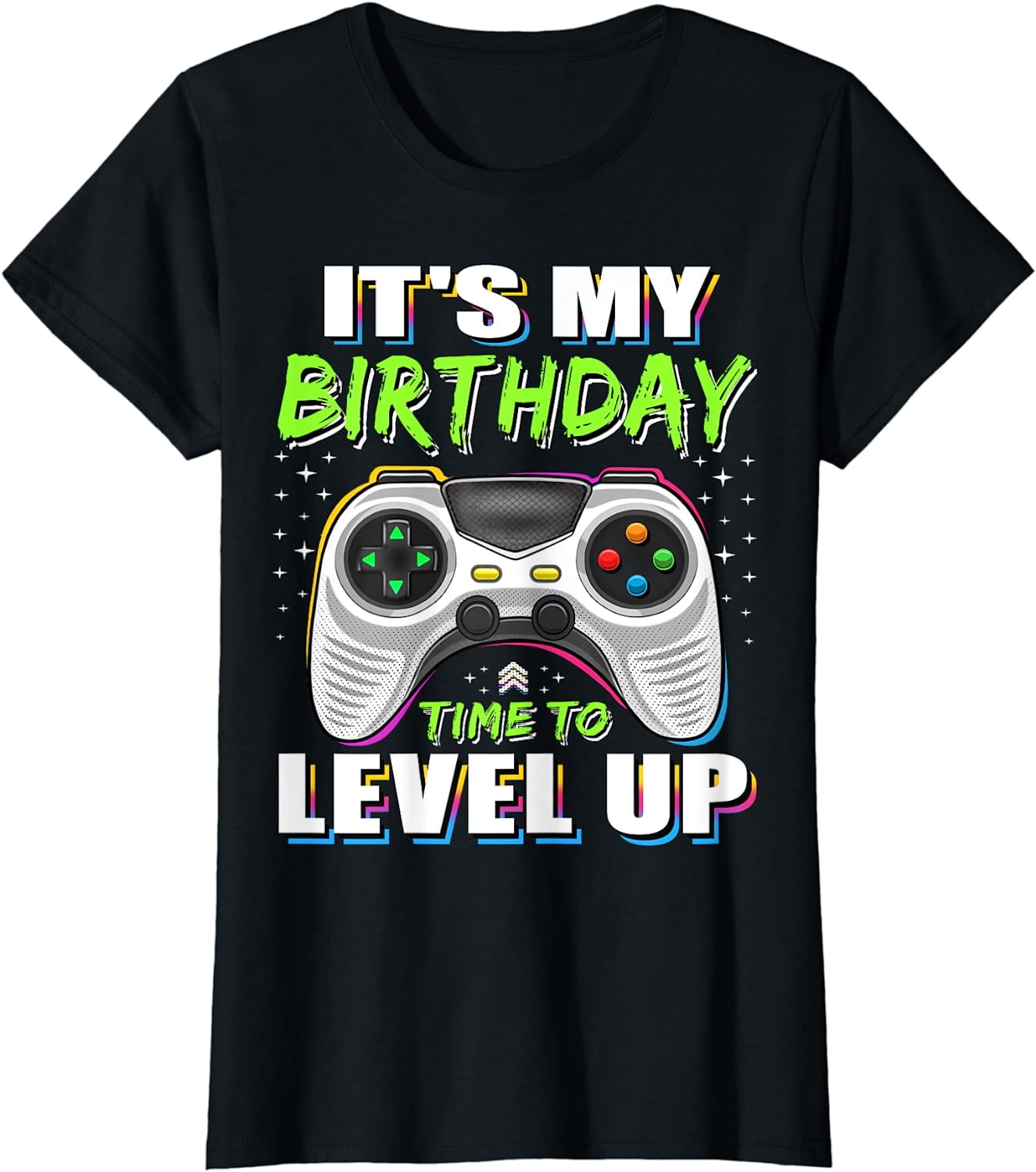 Level Up Birthday Boy Video Game Shirt Funny Gamer Gift Boys T-Shirt ...