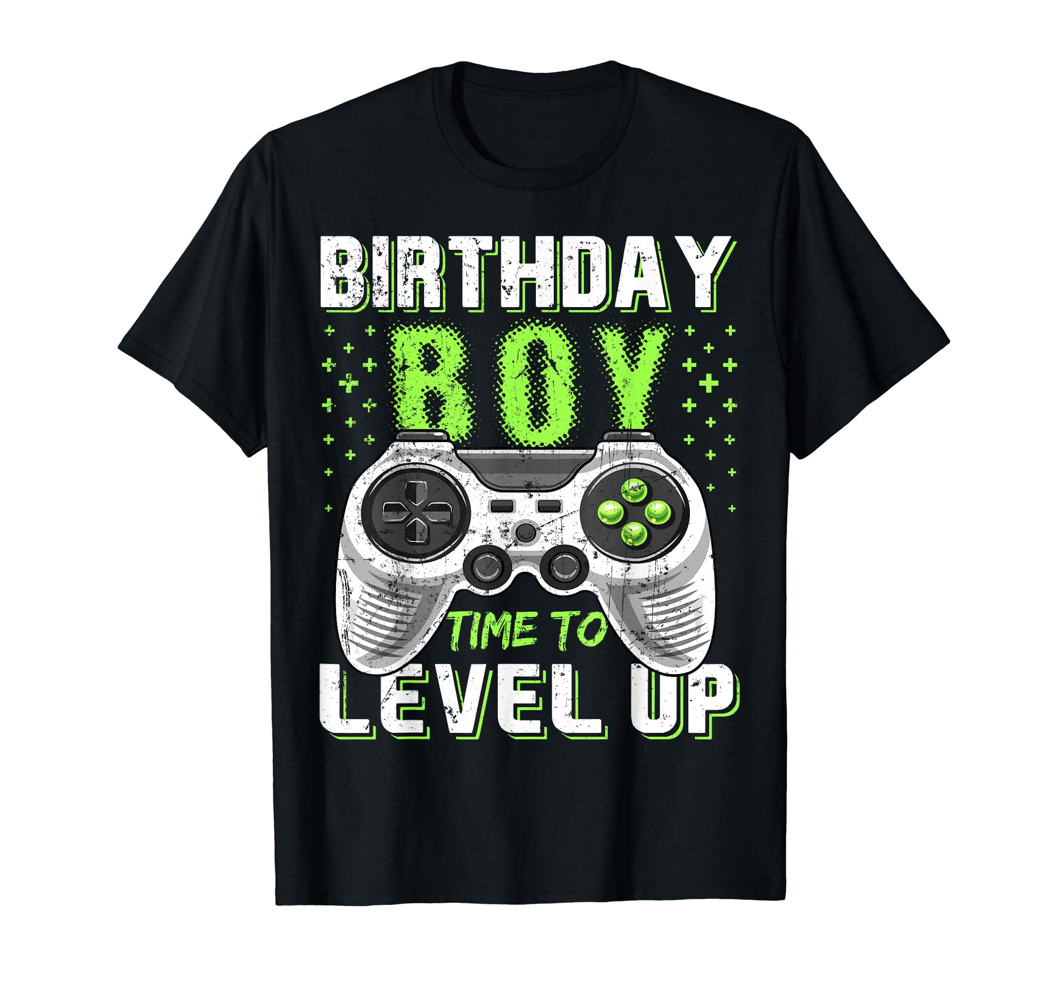 Level Up Birthday Boy Video Game T-Shirt - Classic Fit, Black, Kids ...