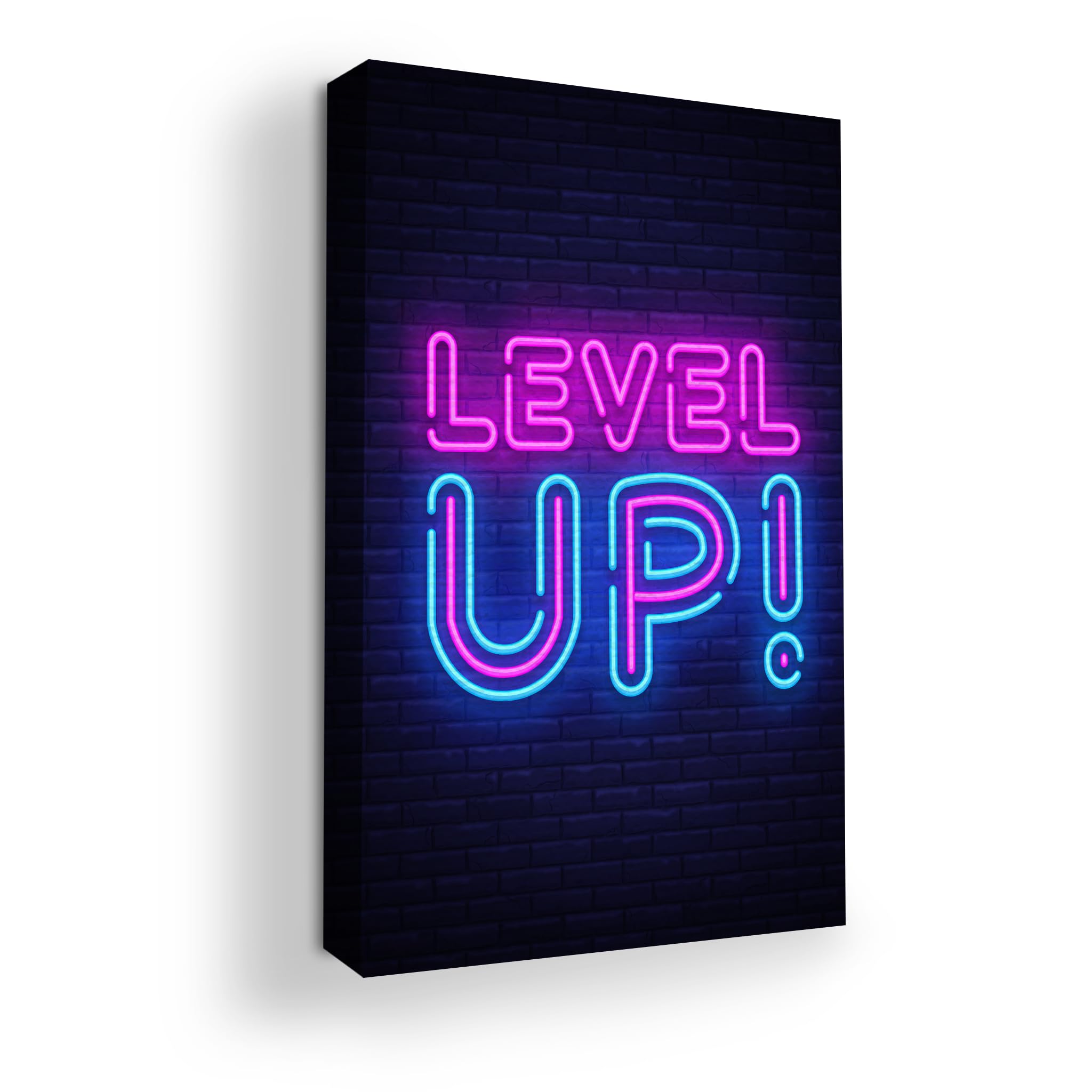 Level Up Canvas Wall Art by DreamController- 16x20 inches Gaming Quotes ...