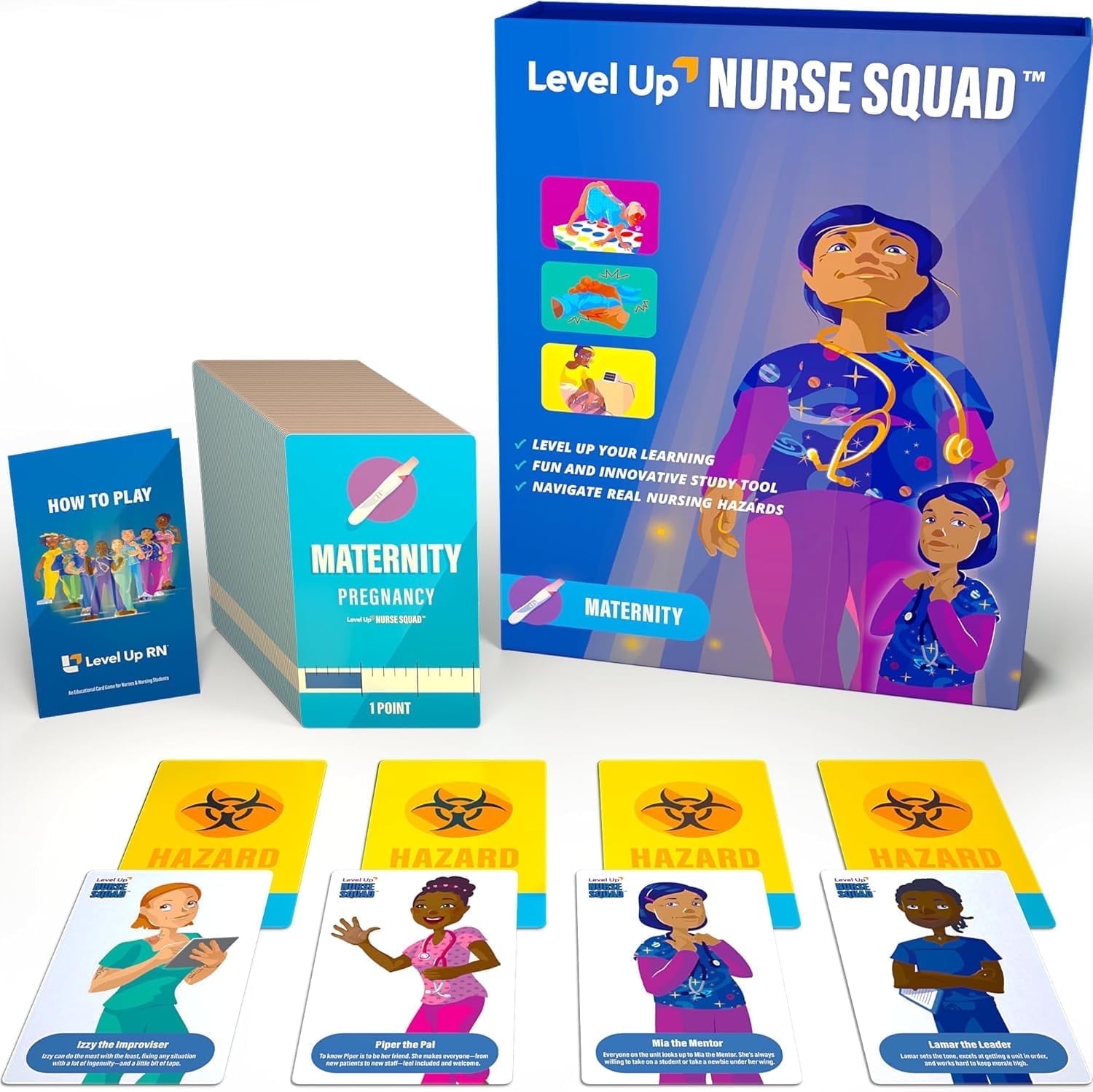 Level UP RN Maternity Flash Cards Game – Nursing School Exam Prep ...