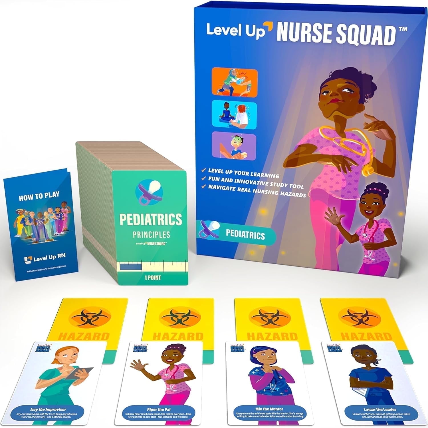 LevelUp RN Nurse Squad Pediatrics Nursing School Exam Prep Card Game ...