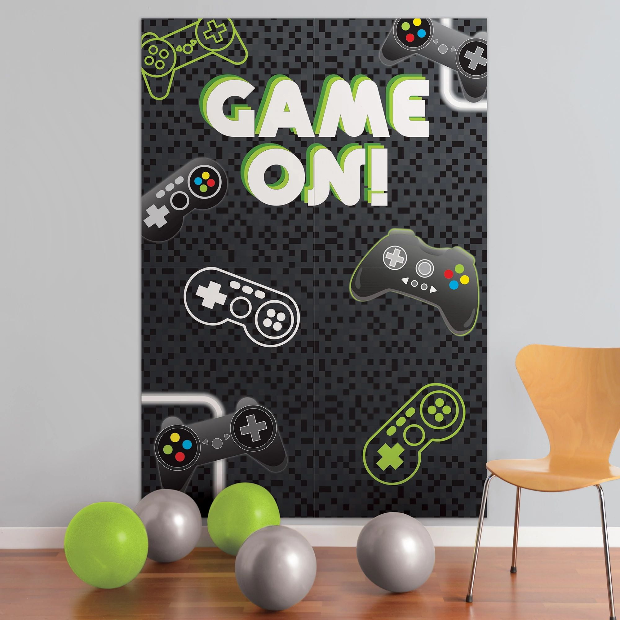 Level Up Video Game Gamer Kids Birthday Party Scene Setters Wall ...