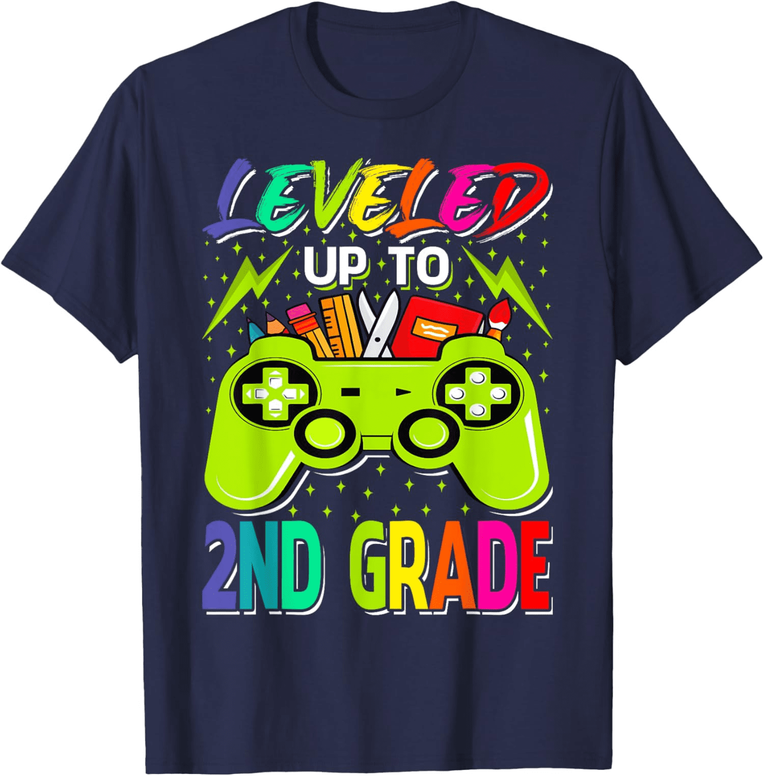 Leveled Up To 2nd Grade Gamer Back To School First Unisex T-Shirt ...