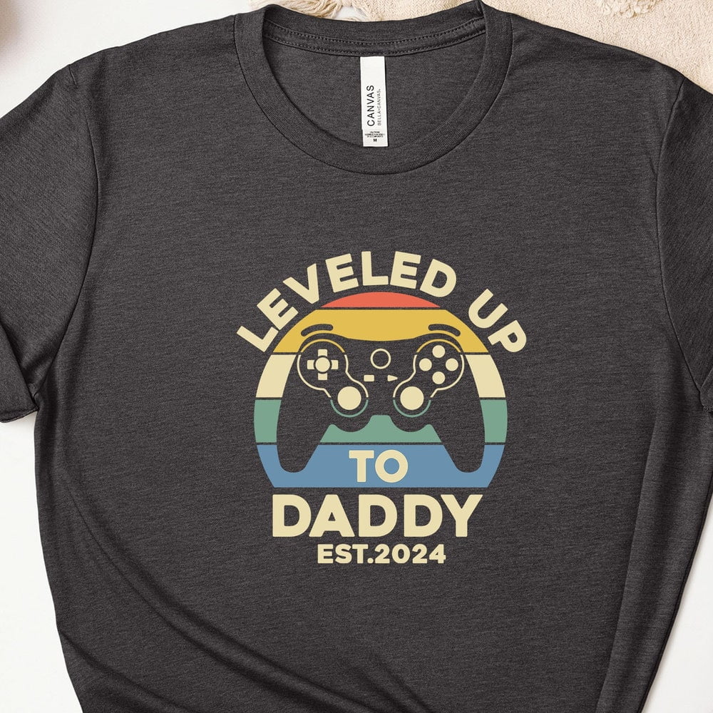 Leveled Up to Daddy Player 2 Has Entered the Game Shirt, Matching Dad ...