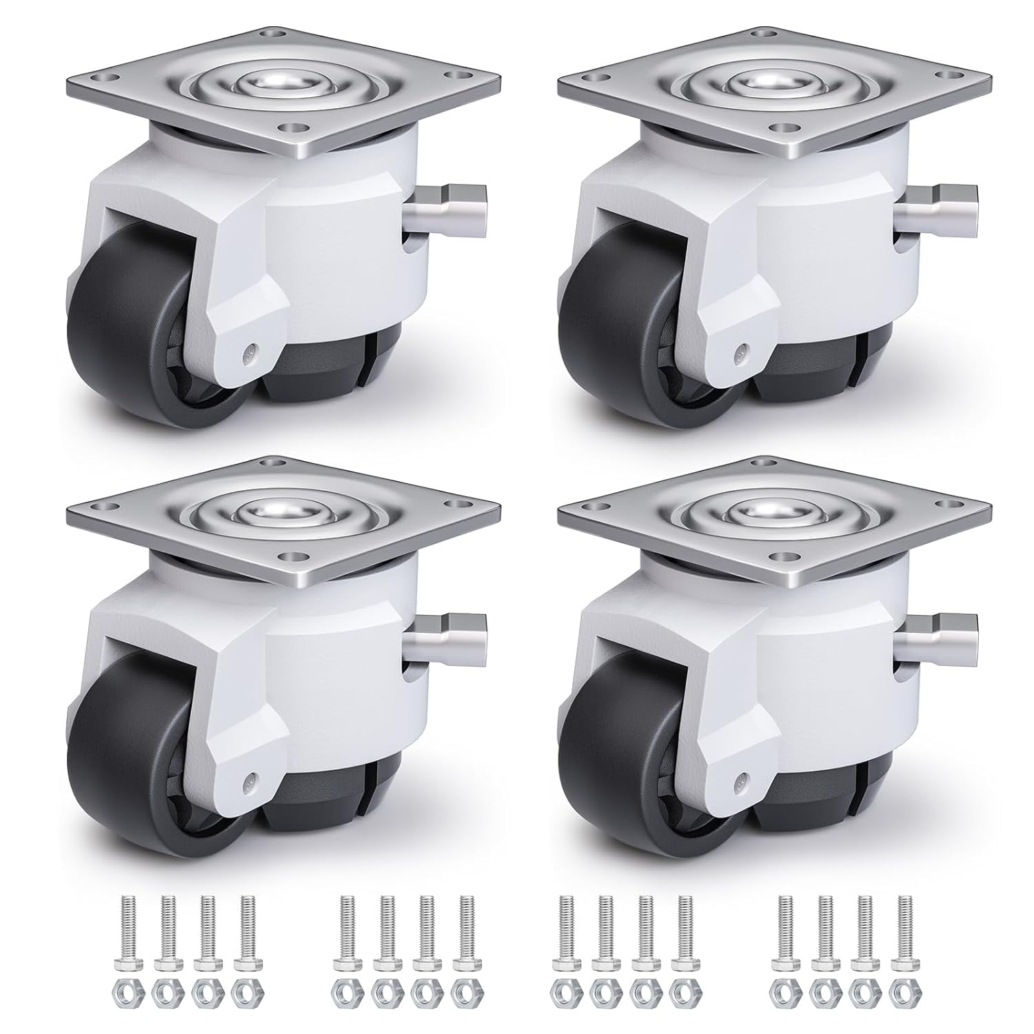 Leveling Casters, Workbench Heavy Duty Casters Set of 4, Upgraded ...