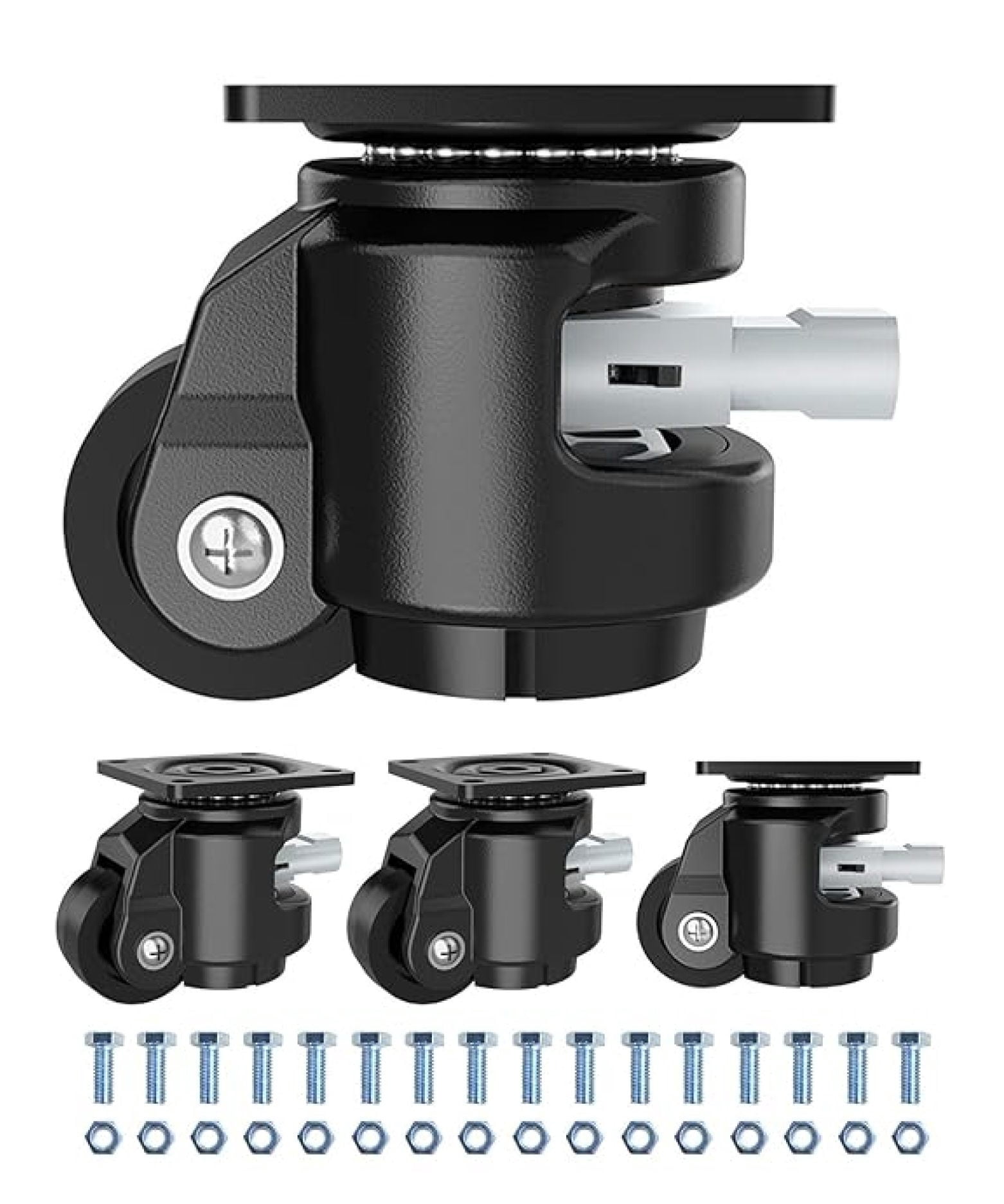 Leveling Casters with Ratchet Handle Design Total Capacity 2600 Lbs ...