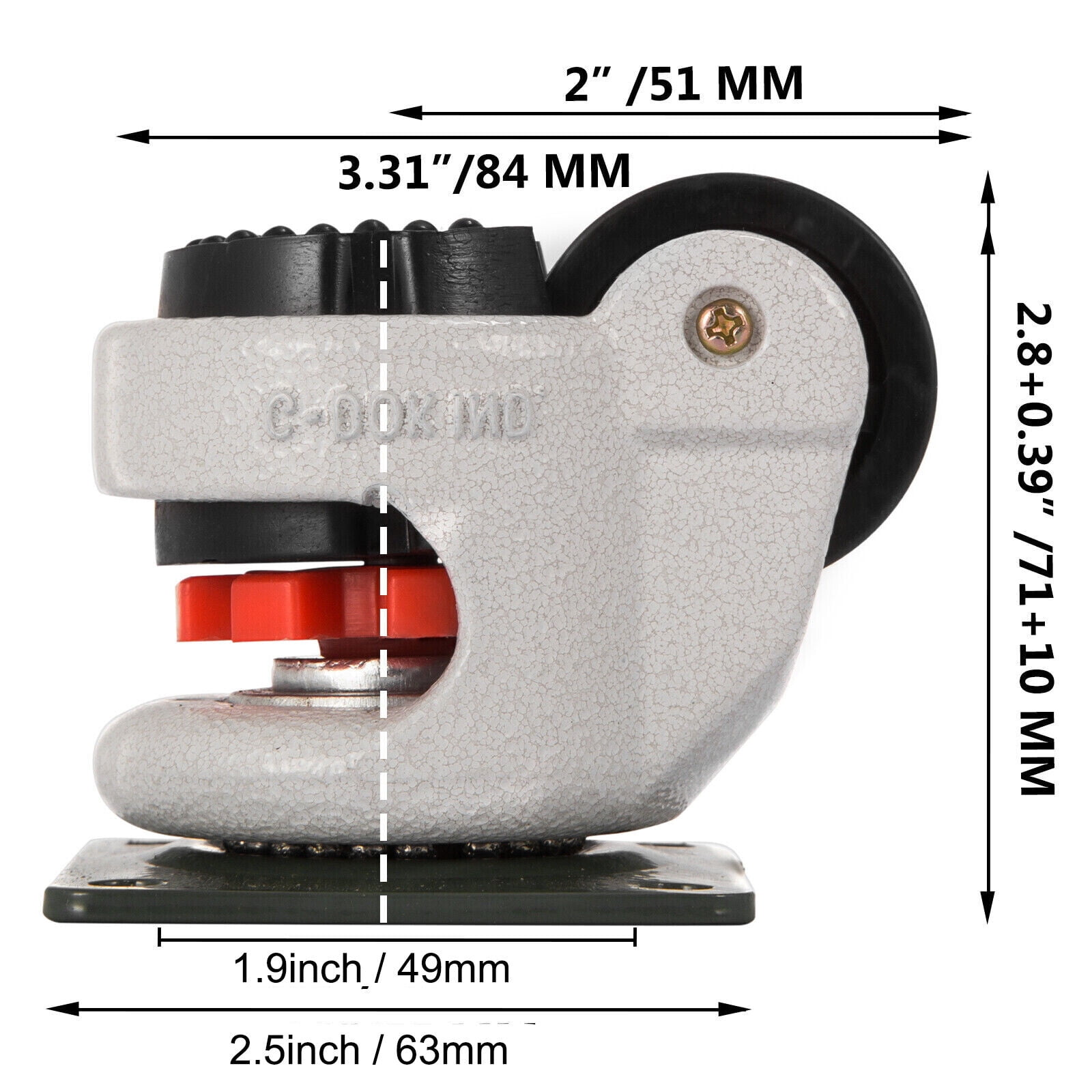 Leveling Retractable Casters Height Adjustable Equipment Caster Set of ...