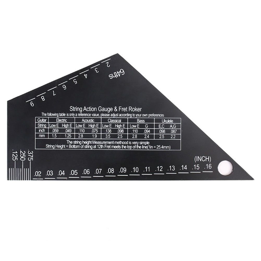 Leveling Rocker String Height Ruler String Gauge Study Compact Guitar ...