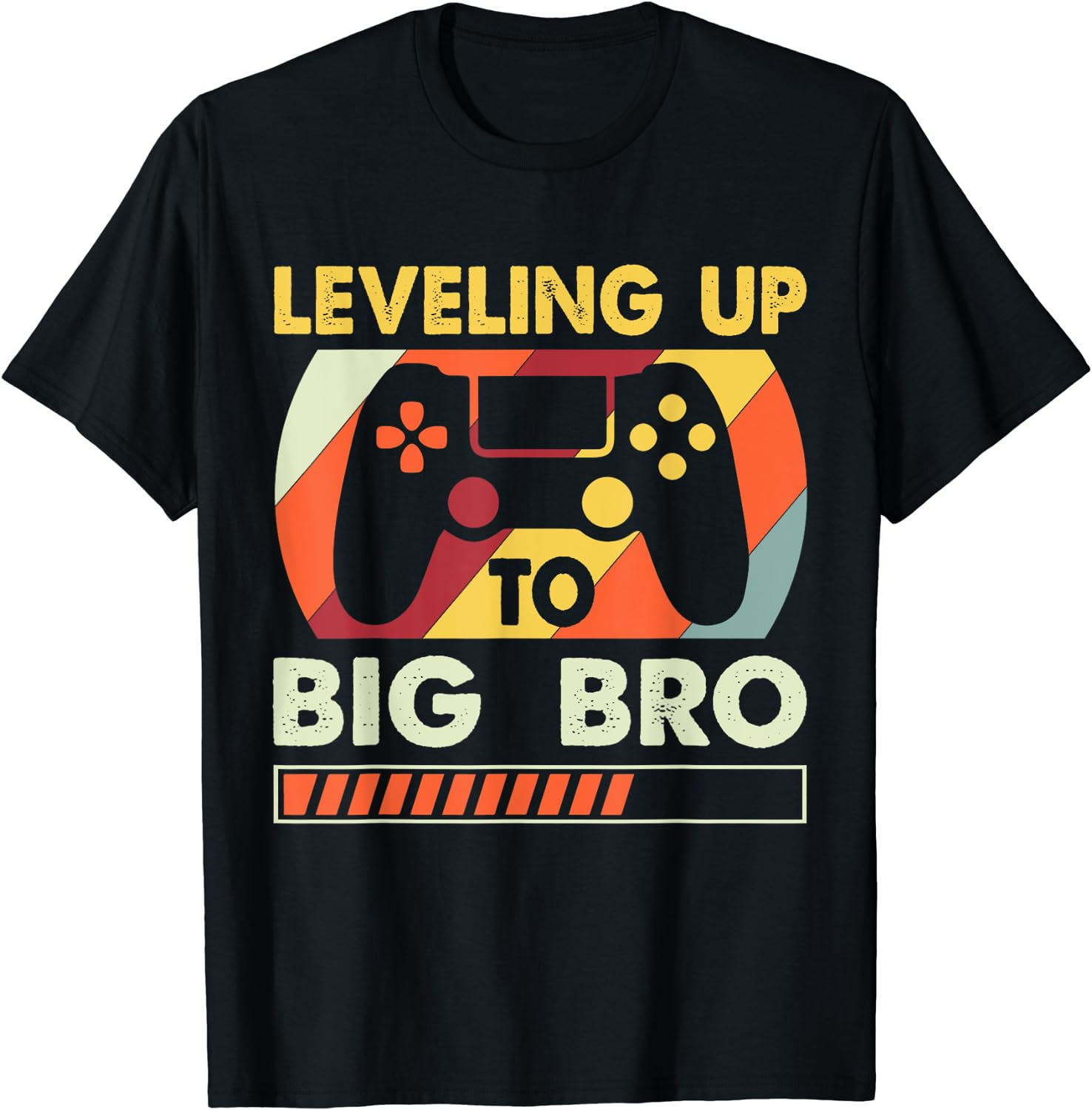 Leveling Up To Big Bro Vintage Future Brother T-Shirt Black Large ...