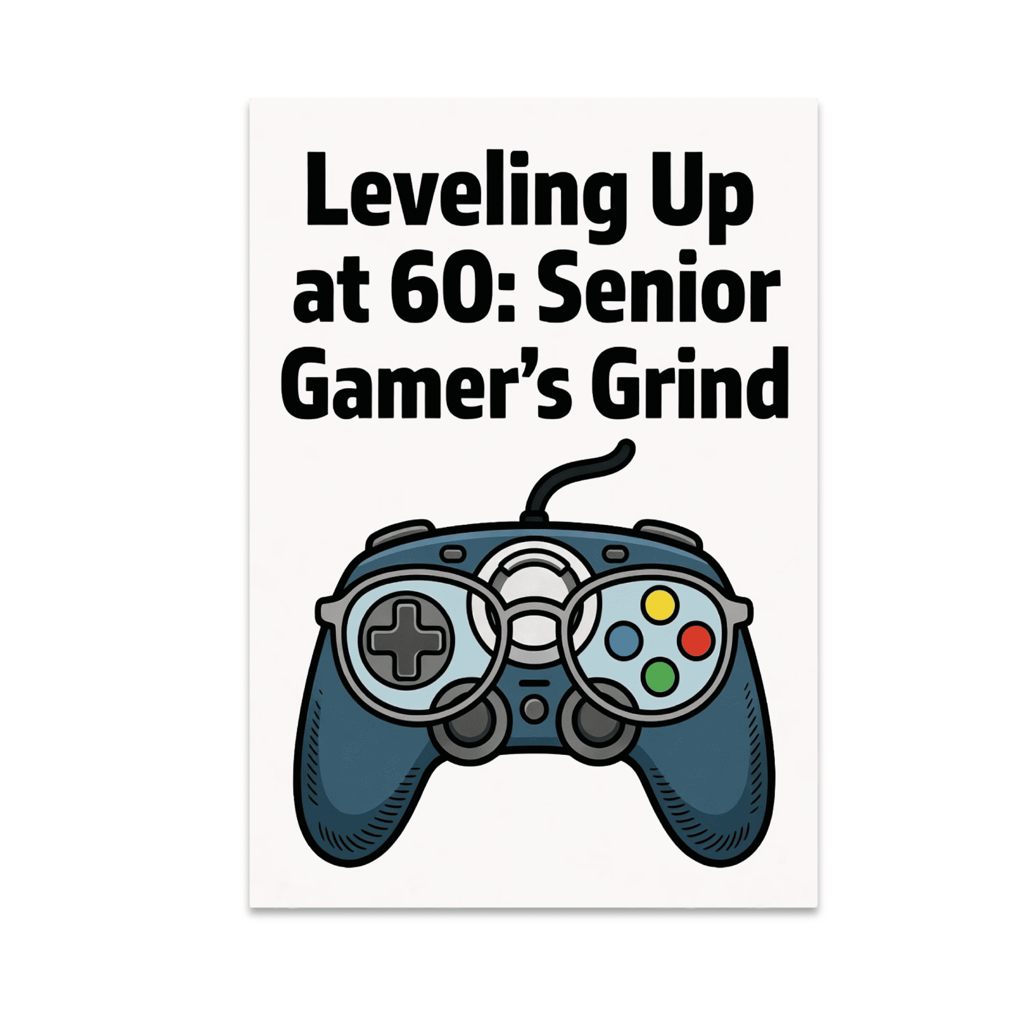 Leveling Up at 60: Senior Gamer's Grind - Senior Gamer - 13x19 Poster ...