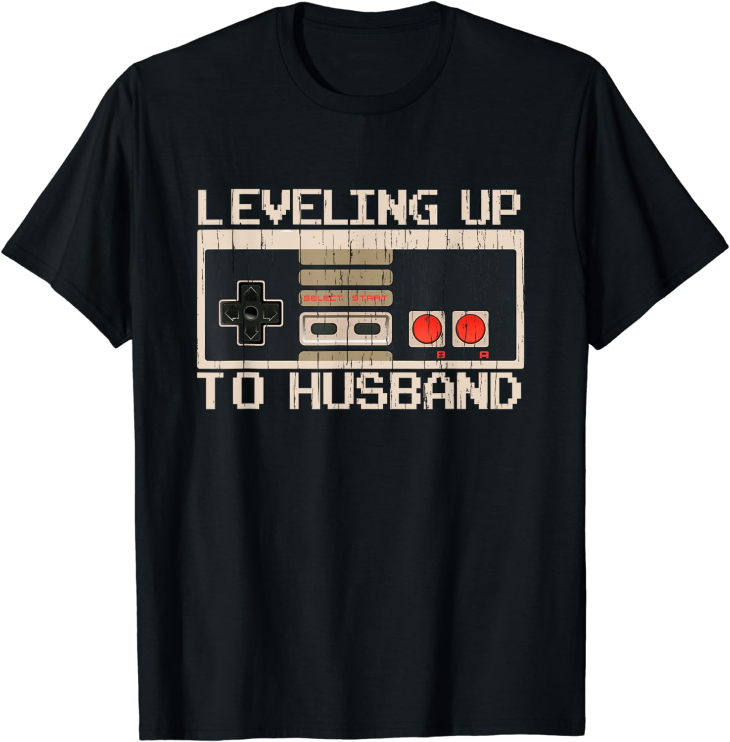 Leveling Up to Husband Video Gamer Groom Bachelor Party T-Shirt ...