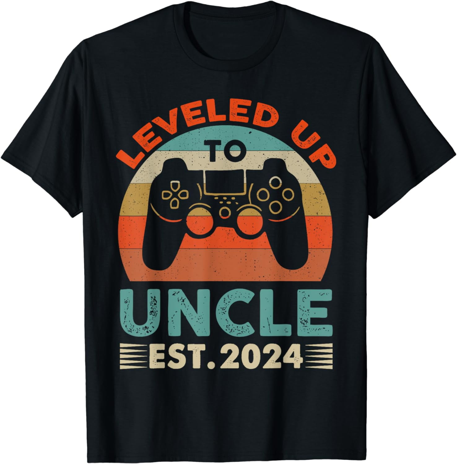 Leveling Up to Uncle 2024 Vintage Future Uncle 2024 Gamer T-Shirt ...