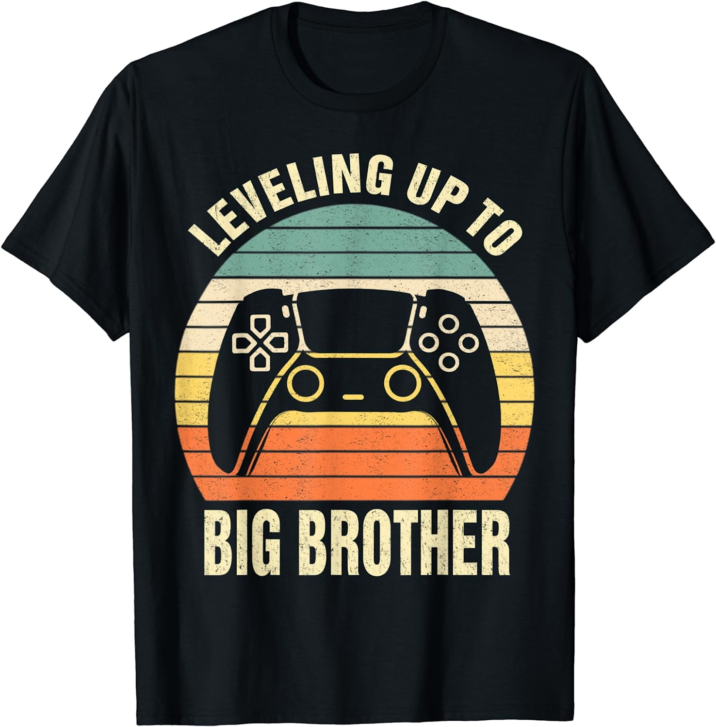 Leveling up to Big Brother 2023 funny gamer vintage kids men T-Shirt ...