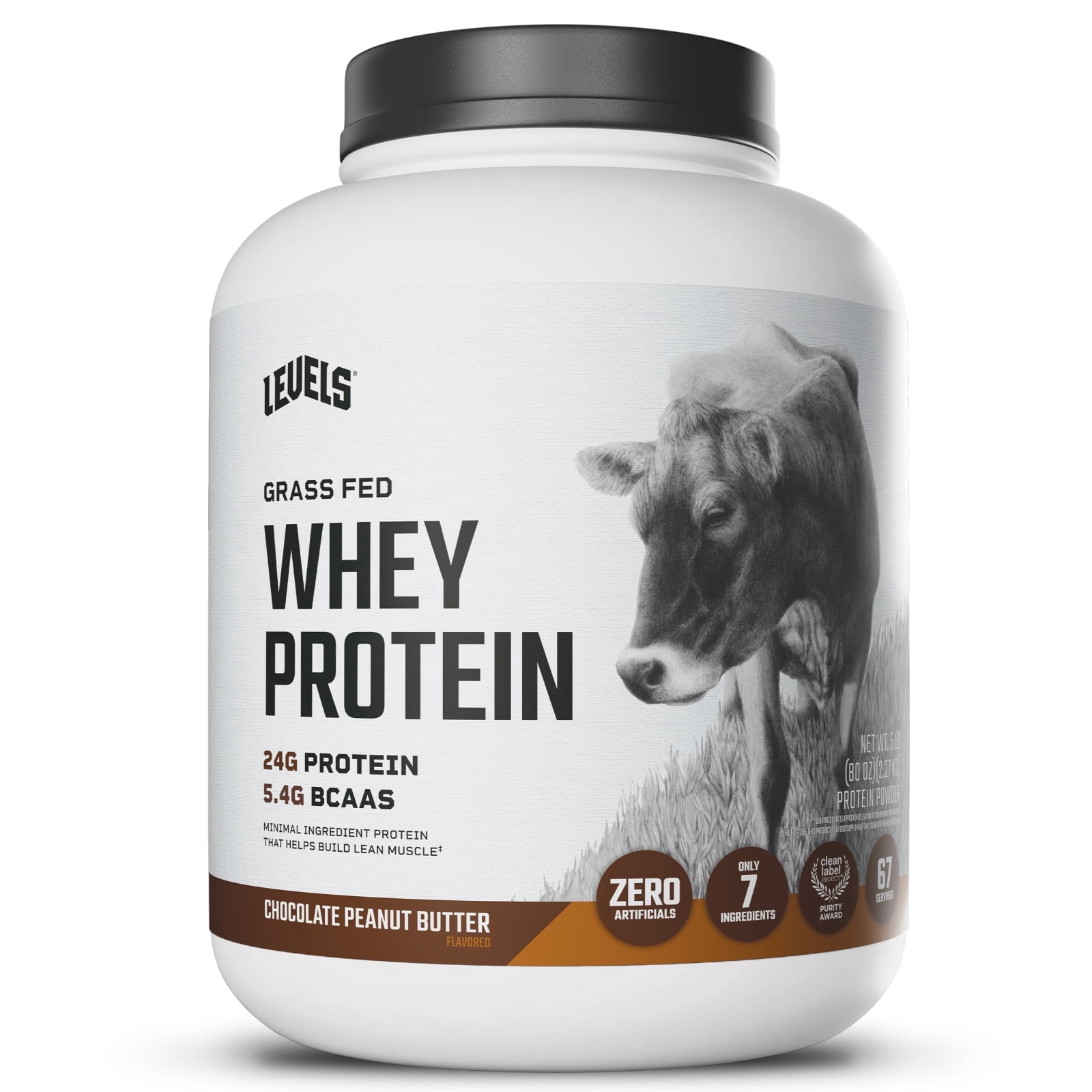 Free Shipping! Levels Grass Fed Whey Protein Powder No Artificials 24G ...
