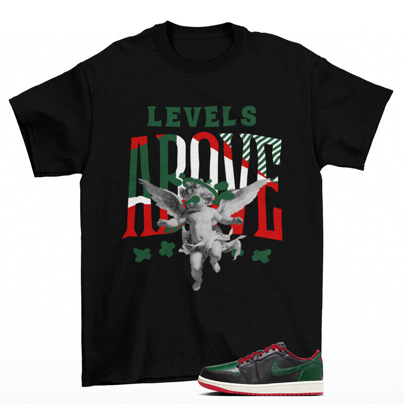 Levels Shirt Black to Match Jordan 1 Low OG Gorge Green CZ0775-036 ...