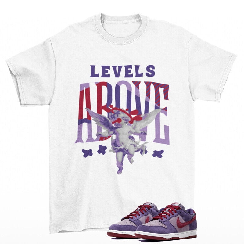 Levels Sneaker Shirt White to Match Dunk Low Plum CU1726-500Printed T ...