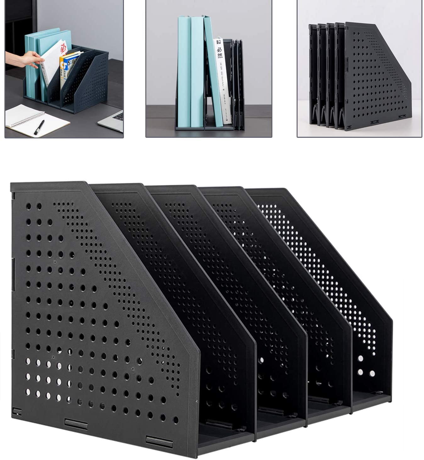 Leven Collapsible Magazine File Holder/Desk Organizer for Office ...