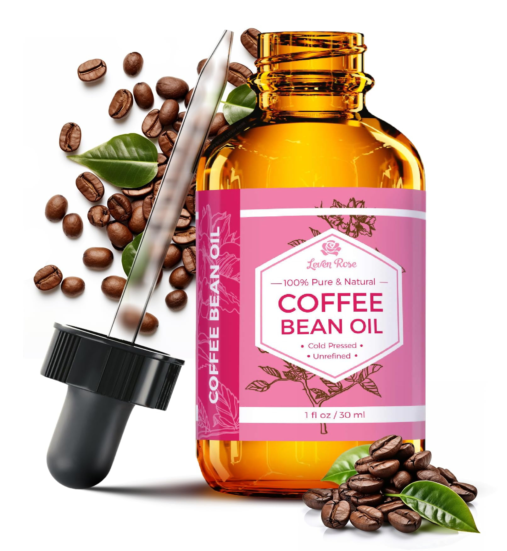 Leven Rose Coffee Bean MMF7 Oil 1 oz - 100% Natural Cold Pressed Oil ...