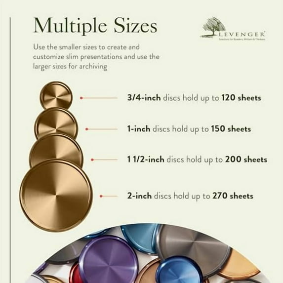 Levenger Aluminum Metal Circa Discs Binder Rings for Discbound ...