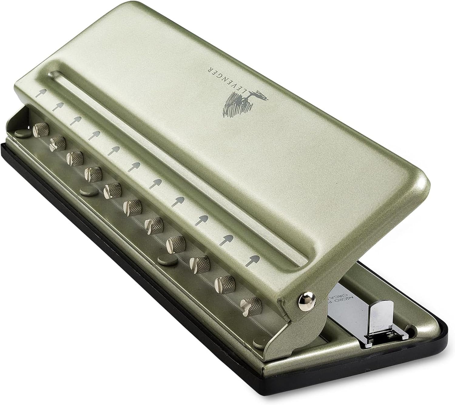 Levenger Circa Universal Desk Discbound Hole Punch, Heavy-Duty Metal ...