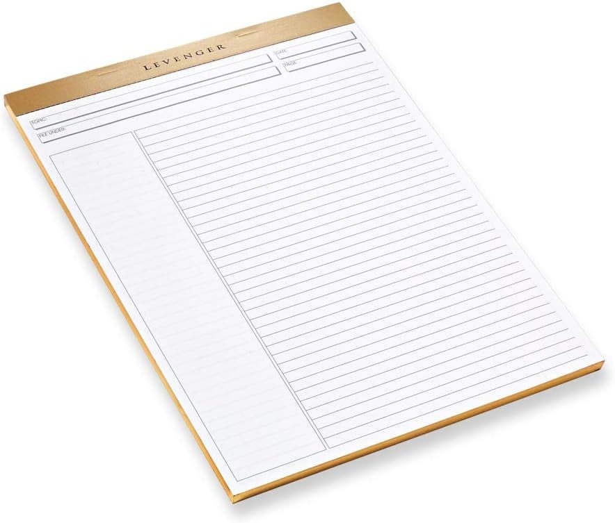 Levenger Freeleaf Luxe Annotation Ruled Writing Pads Lined Gilded ...