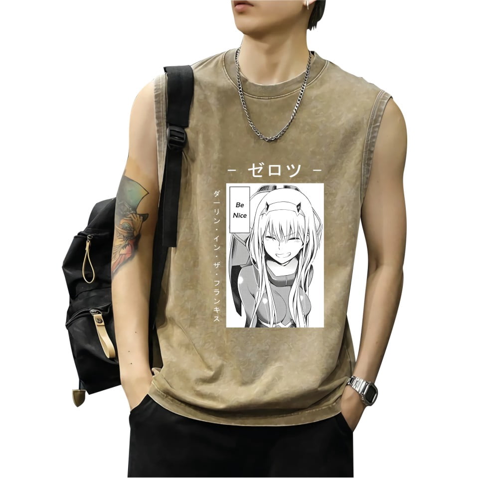Leveorch Anime Wahsed Tank Top Anime Character Zero Two Printed Summer ...