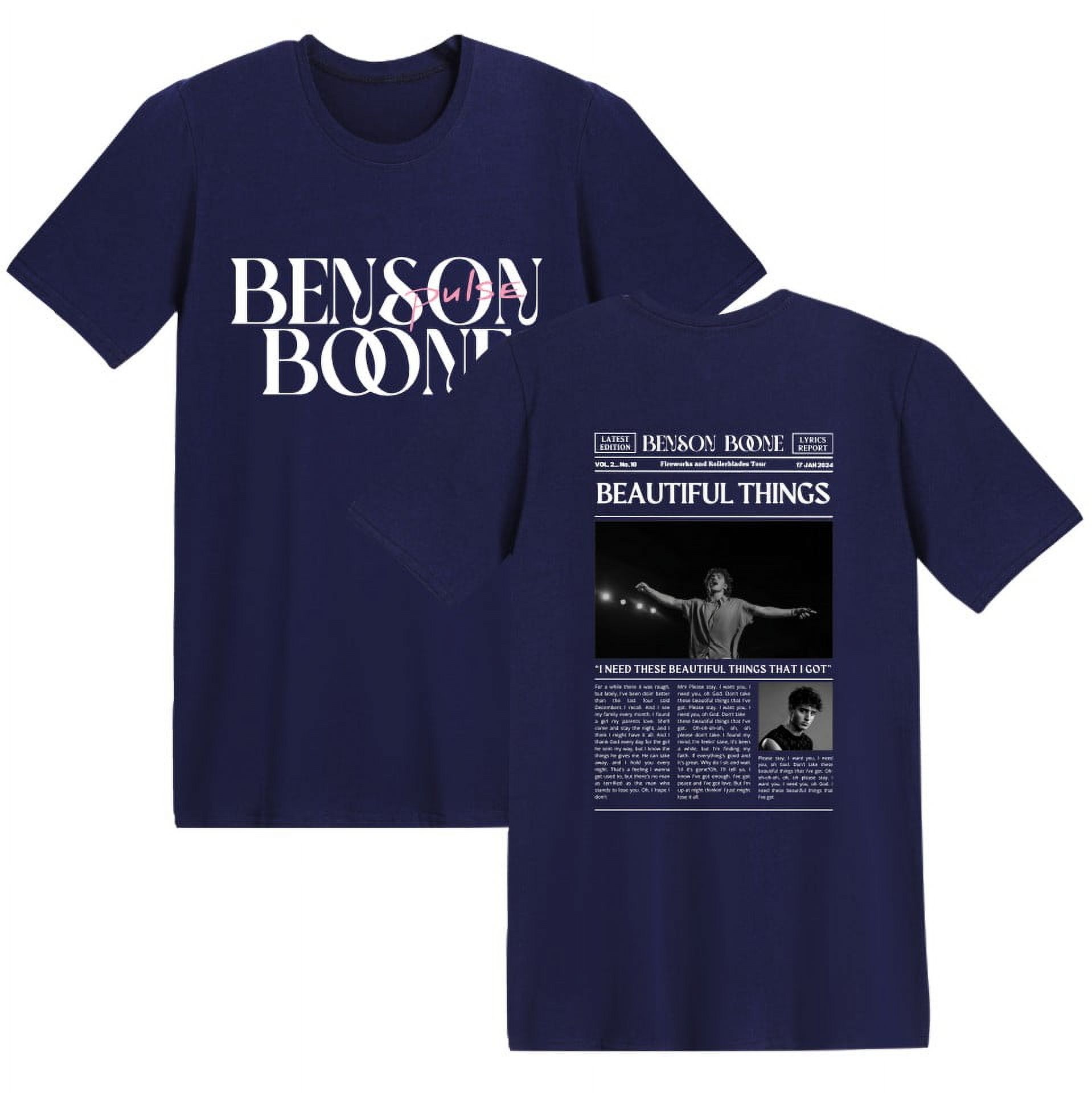 Leveorch Benson Boone Merch T-Shirt Fireworks and Rollerblades World ...