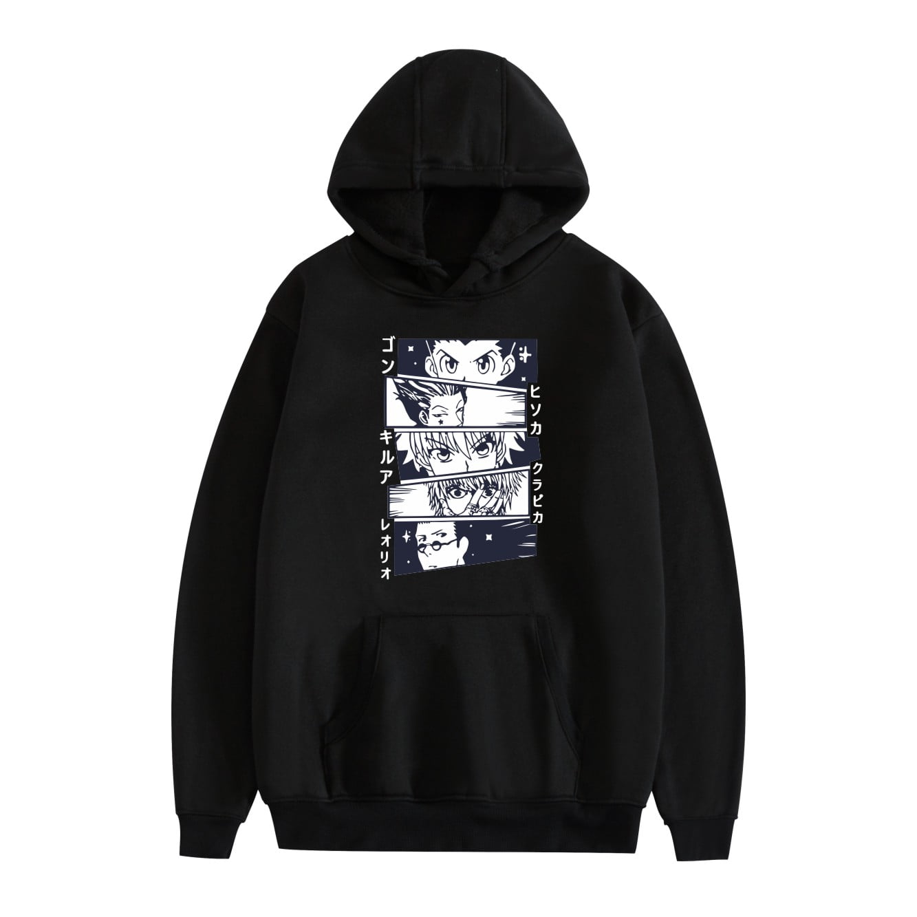Leveorch Black Hoodie Mens Anime Devil Eye Hisoka Killua Pullover Cute ...