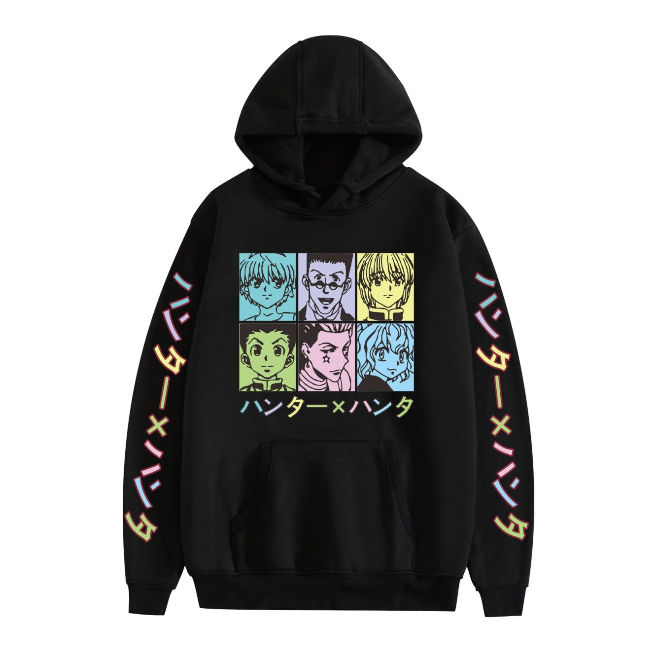 Leveorch Black Hoodie Mens Anime Devil Eye Hisoka Killua Pullover Cute ...